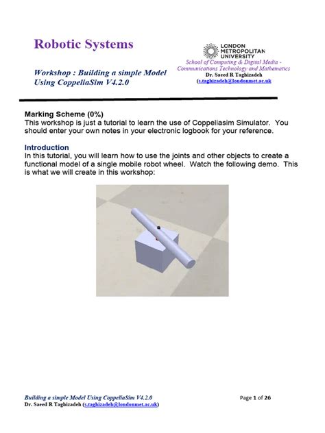 Workshop 1 Introduction To Robotics With Coppeliasim Download Free