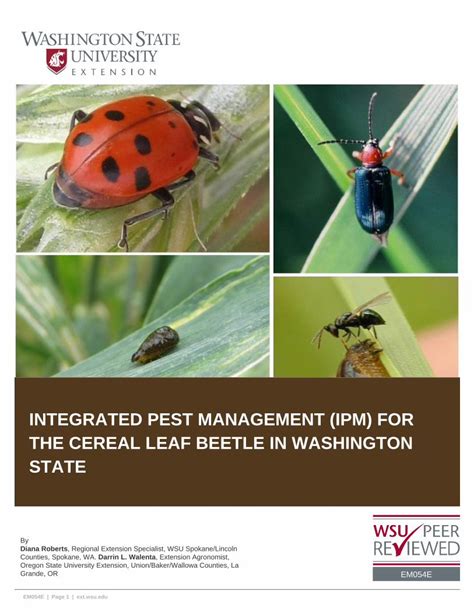 Pdf Integrated Pest Management Ipm For The Cereal Leaf Pubs