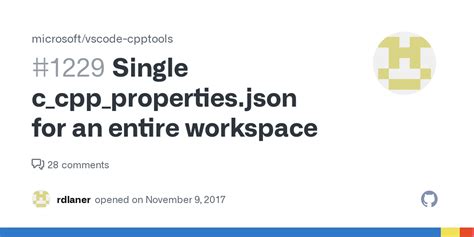 Single C Cpp Properties Json For An Entire Workspace Issue Microsoft Vscode Cpptools
