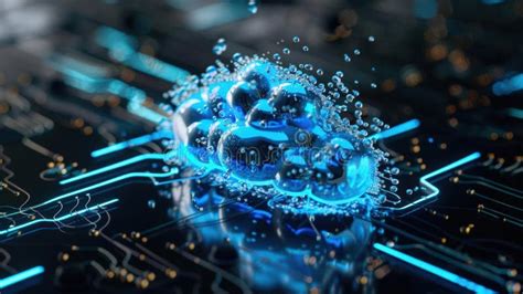 Cloud Computing And Big Data Visualization Stock Illustration