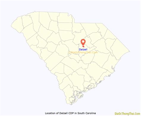 Map Of Dalzell Cdp South Carolina