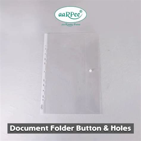 Plastic Document Folder Button Holes White Size A At Best Price In Daman