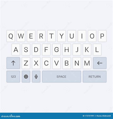 Vector Keyboard Of Smartphone Stock Vector Illustration Of Information Screen 173751991