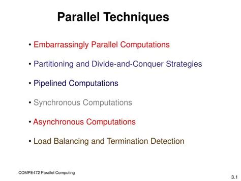 Ppt • Embarrassingly Parallel Computations • Partitioning And Divide