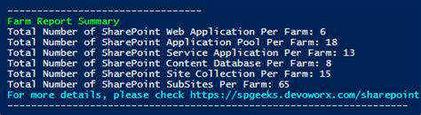 Powershell Script Sharepoint Farm Scan Report