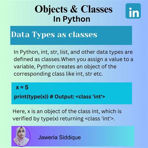Jaweria Siddique On Linkedin Pythondatatypes Pythonobjectsconcept Pythonclasses