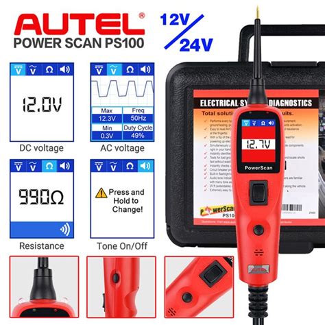 Autel Powerscan Ps100 12v24v Automotive Circuit Testercar Battery Testerelectrical System