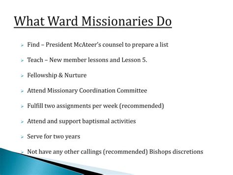 Ppt Ward Missionary Training Powerpoint Presentation Free Download