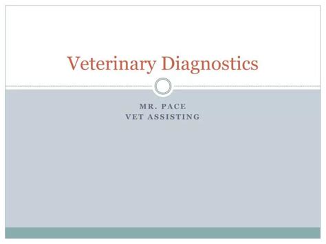 PPT Veterinary Diagnostics PowerPoint Presentation Free Download ID 2241442