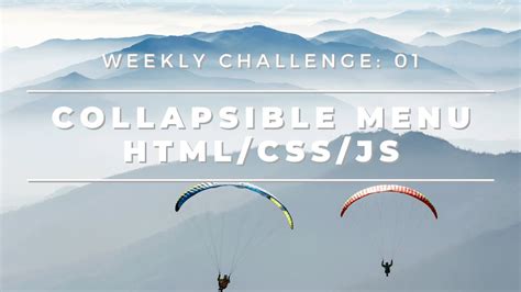Make A Collapsible Menu With Html Css Js Youtube