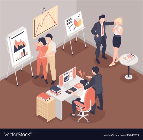 Isometric Sexual Harassment Royalty Free Vector Image