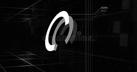 Animation Of Loading Circles And Grid Pattern Against Black Background Stock Footage Video Of