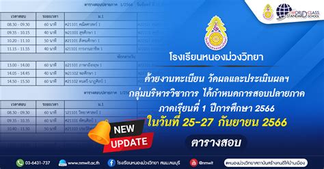 ประกาศฯ เรื่องการปิด เปิดภาคเรียน ปีการศึกษา 2565 โรงเรียนหนองม่วงวิทยา อ หนองม่วง จ ลพบุรี