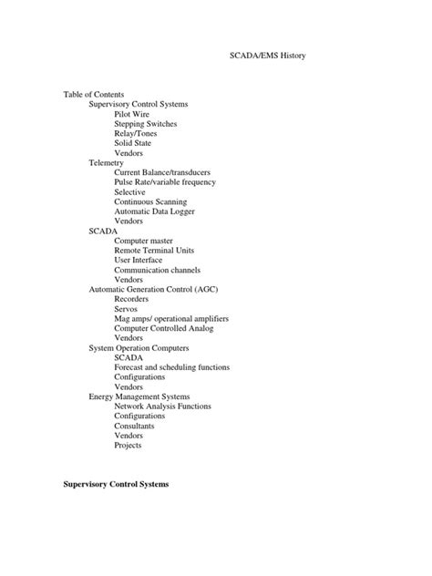 Scada History Pdf Scada Electric Power System