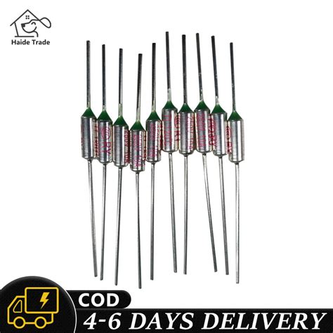 10 Pieces Thermal Fuse 72 270 Degree Temperature 250v 10a Metal Thermal Fuse Temperature Control