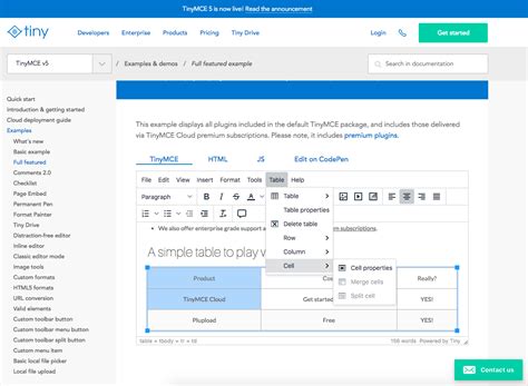 Can Not Merge Cells Vertically · Issue 4901 · Tinymcetinymce · Github