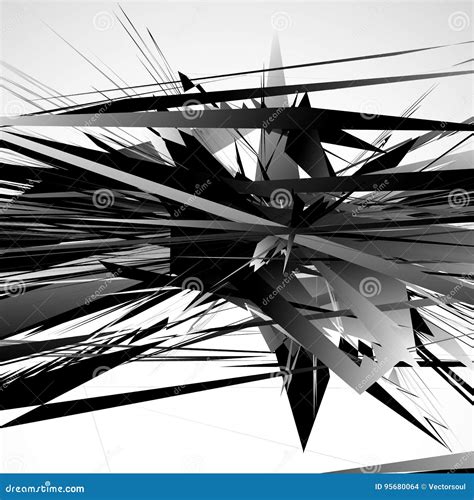 Edgy Rough Geometric Pattern Irregular Chaotic Random Shapes Stock Vector Illustration Of