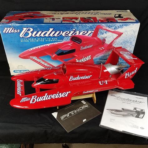 Miss Budweiser 112 Scale Nitro Hydroplane Proboat Rc Boat W