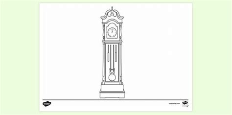 Grandfather Clock Colouring Sheet Colouring Sheets