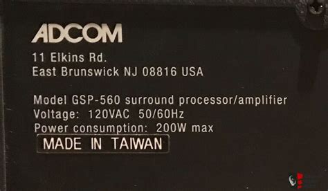 Adcom Gsp 560 Surround Sound Processor Amplifier Photo 1731210 Us Audio Mart
