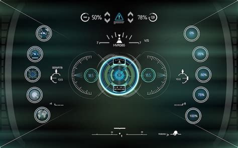 Premium Vector Head Up Future Display Abstract Hud Futuristic Sci