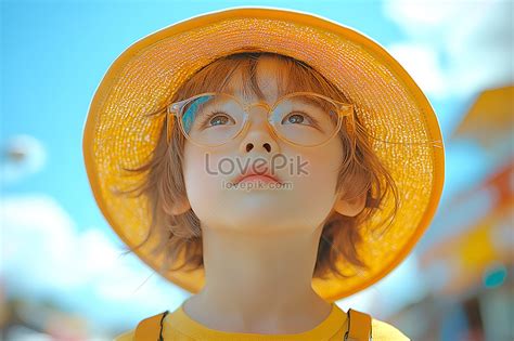 모자를 쓰고있는 소년