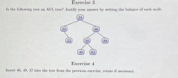 Answered Exercise Is The Following Tree An AVL Tree Justify Your Answer By Writing The