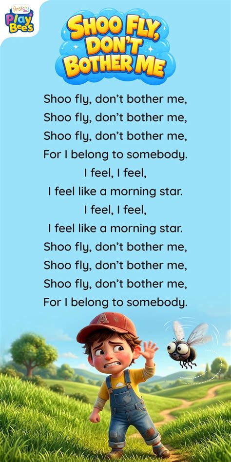 Shoo Fly Dont Bother Me Lyrics Nursery Rhyme And Song