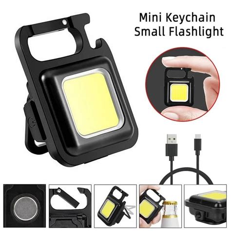 Senda Multifunctional USB Rechargeable COB Work Lamp Mini Keychain LED Light For Outdoor Camping