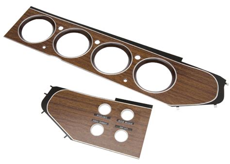 1966 74 A B E Body Rallye Dash Bezel Woodgrain Overlay Kit