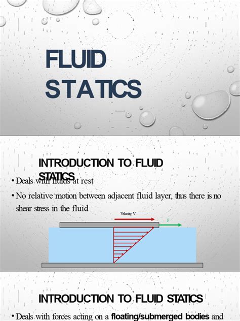 Lecture 3 Fluid Statics Download Free Pdf Fluid Force Lecture 3 Fluid Statics Download Free Pdf Fluid Force