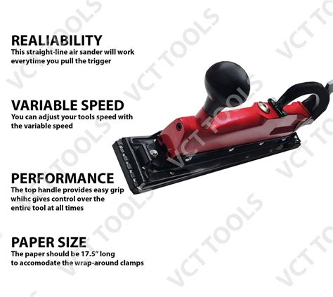 Air Powered Power Straight Line Long Board Body Sander File Body