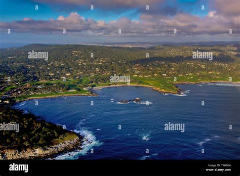 21st March 2019 Pebble Beach California Usa Aerial View Over The