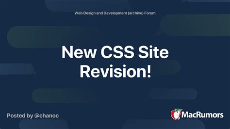 New Css Site Revision Macrumors Forums