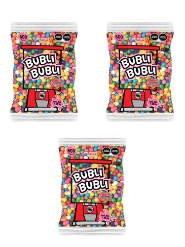 3 Bolsas De Chicles Bubli Bola Para Maquina Chiclera Envío Gratis