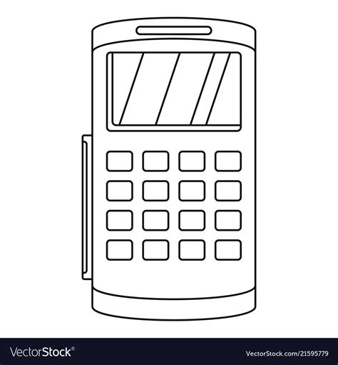 Nfc Terminal Payment Icon Outline Style Royalty Free Vector