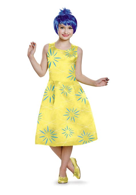 Girls Disney Inside Out Joy Deluxe Costume Disney Costumes