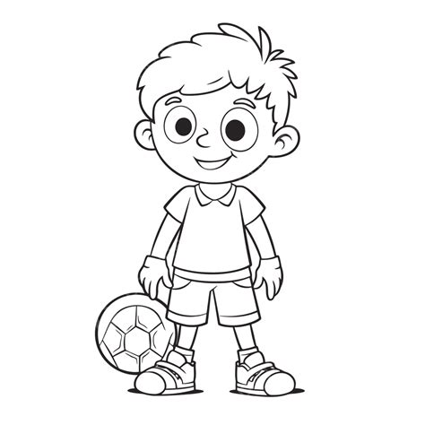 Cute Basketball Player Coloring Page Outline Sketch Drawing 45 Off