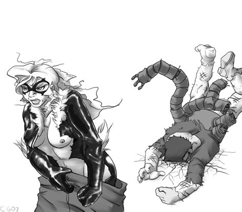 Rule 34 Black And White Black Cat Marvel Breasts Doctor Octopus