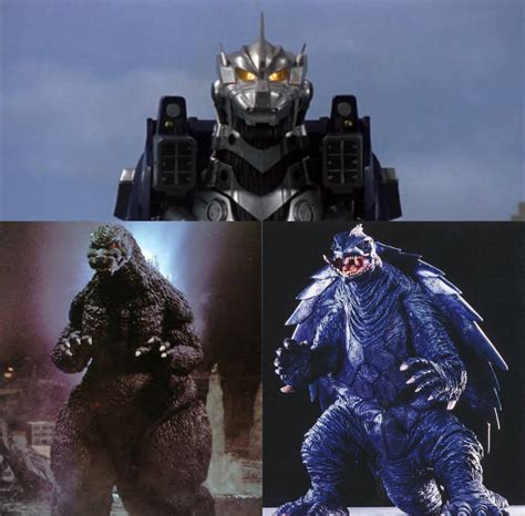 Kiryu Vs Godzilla And Gamera By Dramakco Mon108 On Deviantart