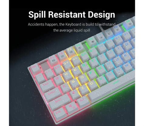Redragon K552 KUMARA 87 Keys Mechanical Gaming Keyboard RGB LED Backlit Wired White Eagle