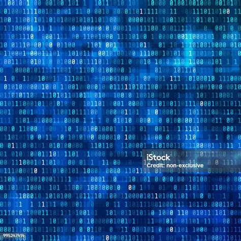 이진 컴퓨터 코드입니다 디지털 데이터 보기 기술 배경 디자인입니다 이진 데이터 스트림입니다 벡터 일러스트 레이 션 0에 대한 스톡 벡터 아트 및 기타 이미지 Istock