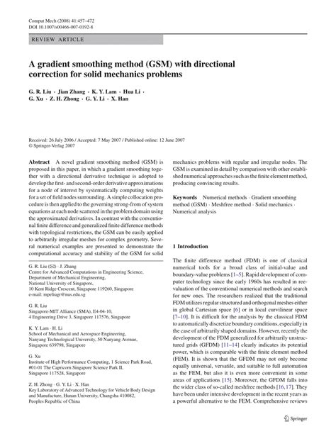 Pdf A Gradient Smoothing Method Gsm With Directional Correction For