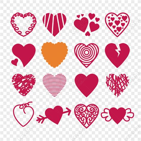 간단한 일러스트 디자인 손으로 그린 사랑 아이콘 요소단순한심장 Png 일러스트 무료 다운로드 Lovepik