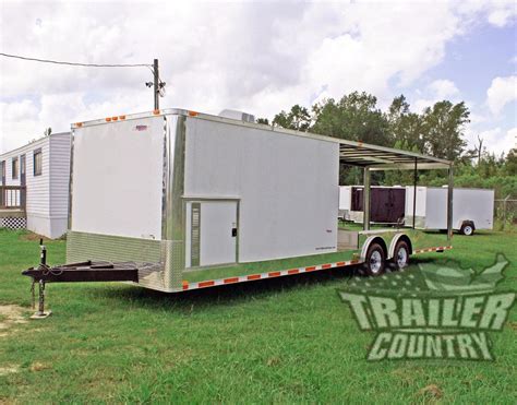 New 85 X 30 Enclosed Open Deck Car Toy Hauler Trailer 5200 Lb Axles