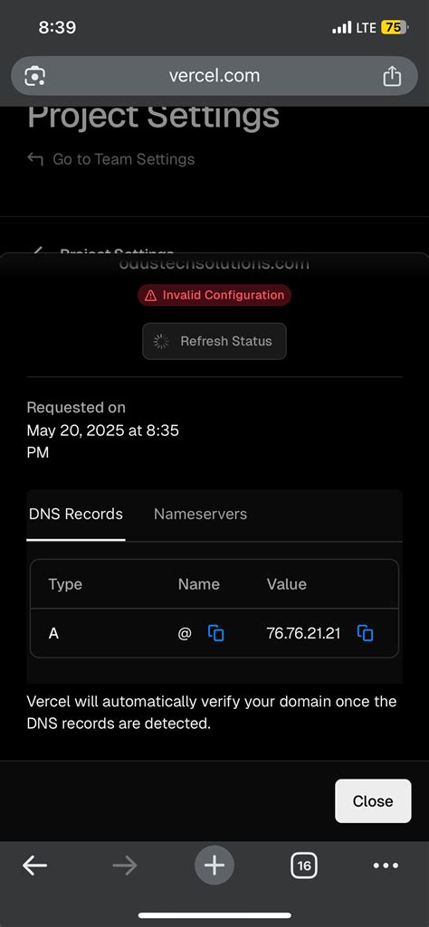 Custom Domains Not Resolving On Vercel Despite Correct Configuration Help Vercel Community