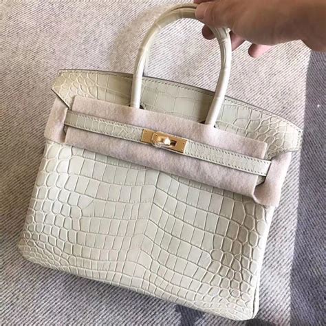 Hermes Birkin 鱷魚皮 愛馬仕鉑金包 30cm 35cm 白色款hermes包包品牌包包11精品推薦台灣官網