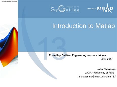 SOLUTION Introduction A Matlab Cours Studypool