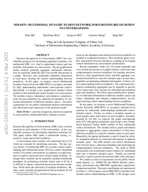 pdf mm dfn multimodal dynamic fusion network for emotion recognition