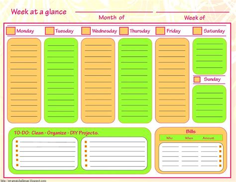 Printable Office Filing System Template